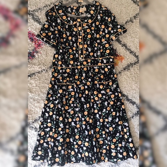 Dresses | 195s 50s Fifties Vintage Style Tea Dress Floral | Poshmark